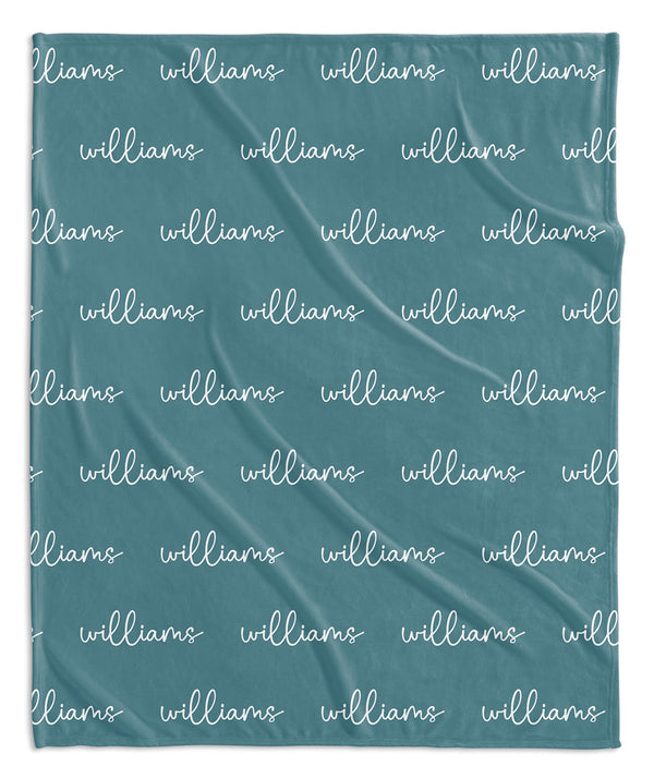 Personalized Name Blanket - Script (JEWEL TONE COLOR OPTIONS) - Highway 3